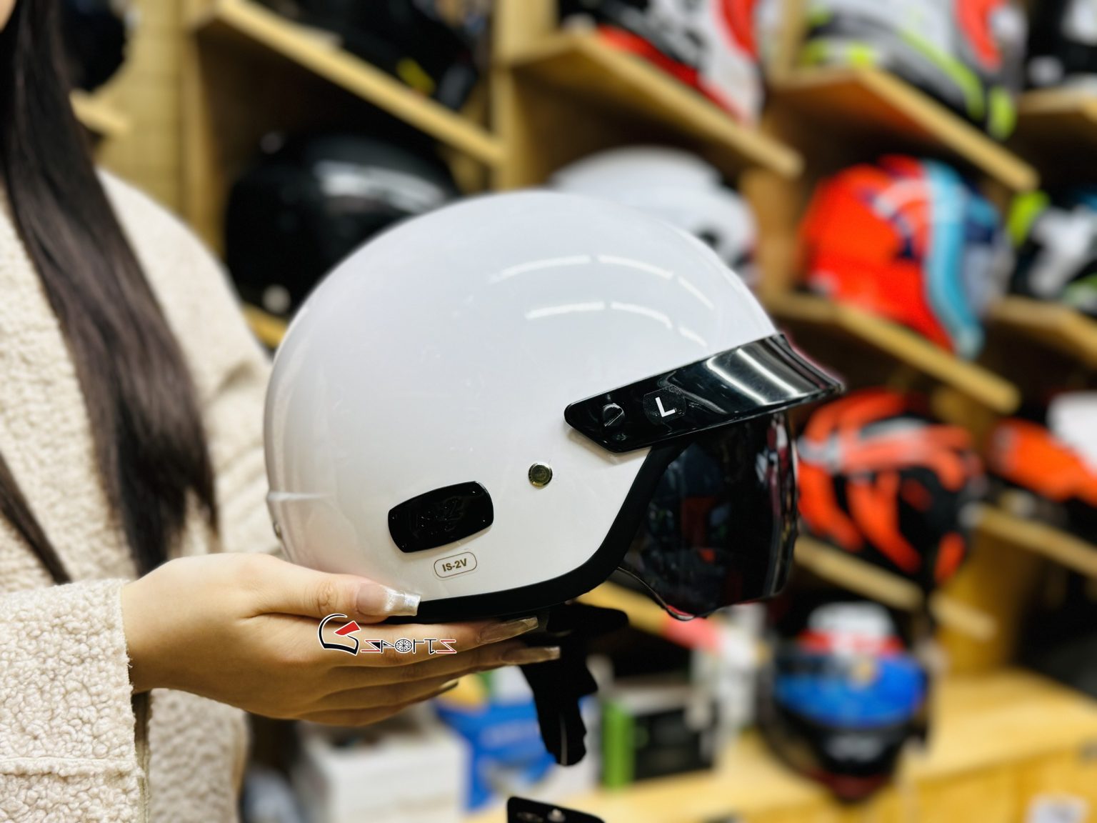Mũ bảo hiểm nửa đầu HJC IS-2V (kính âm) - Gsports.vn